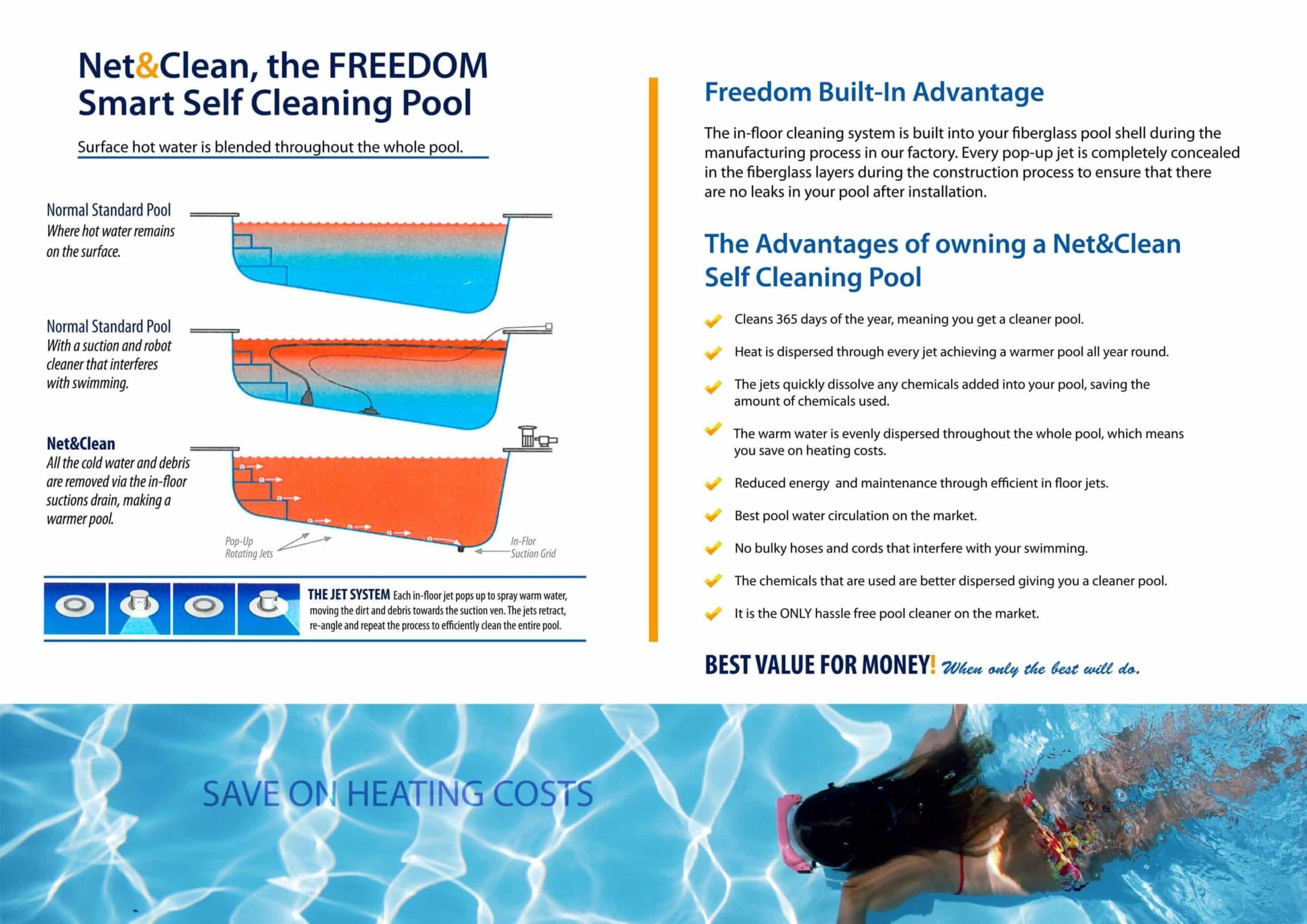 Self-cleaning of swimming pools - Freedom Pools Europe